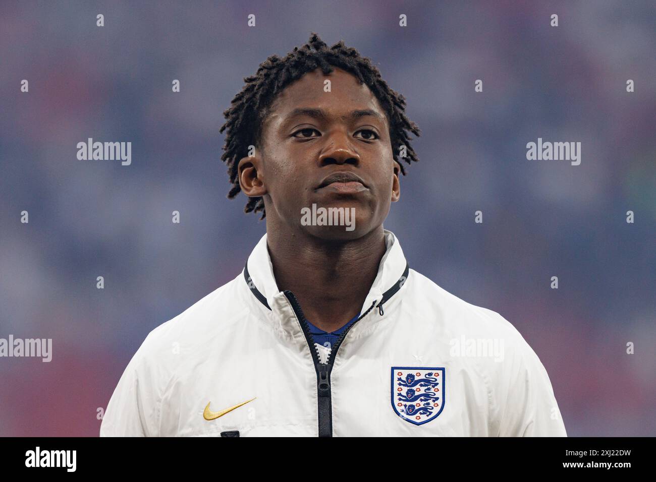 Kobbie Mainoo seen during UEFA Euro 2024 final game between national ...