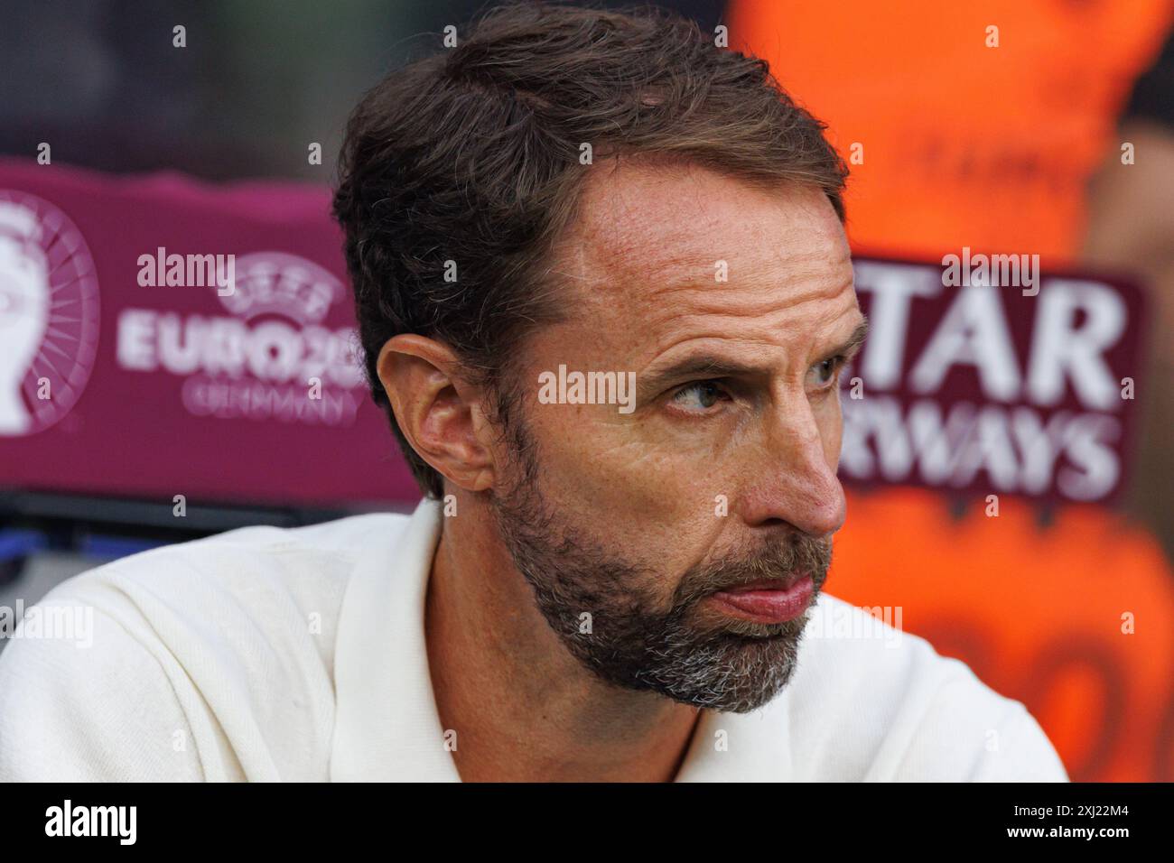 Gareth Southgate seen during UEFA Euro 2024 final game between national ... Gareth Southgate seen during UEFA Euro 2024 final game between national ...