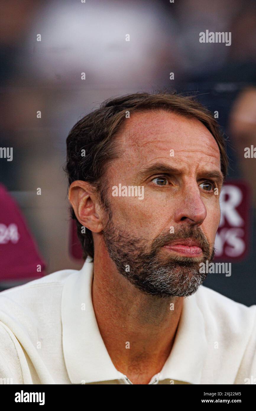 Gareth Southgate seen during UEFA Euro 2024 final game between national ... Gareth Southgate seen during UEFA Euro 2024 final game between national ...