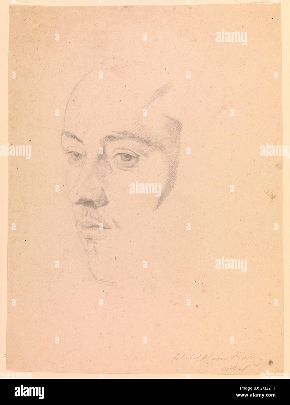 A drawing portrait of Harro Harring, created by August Krafft between ...
