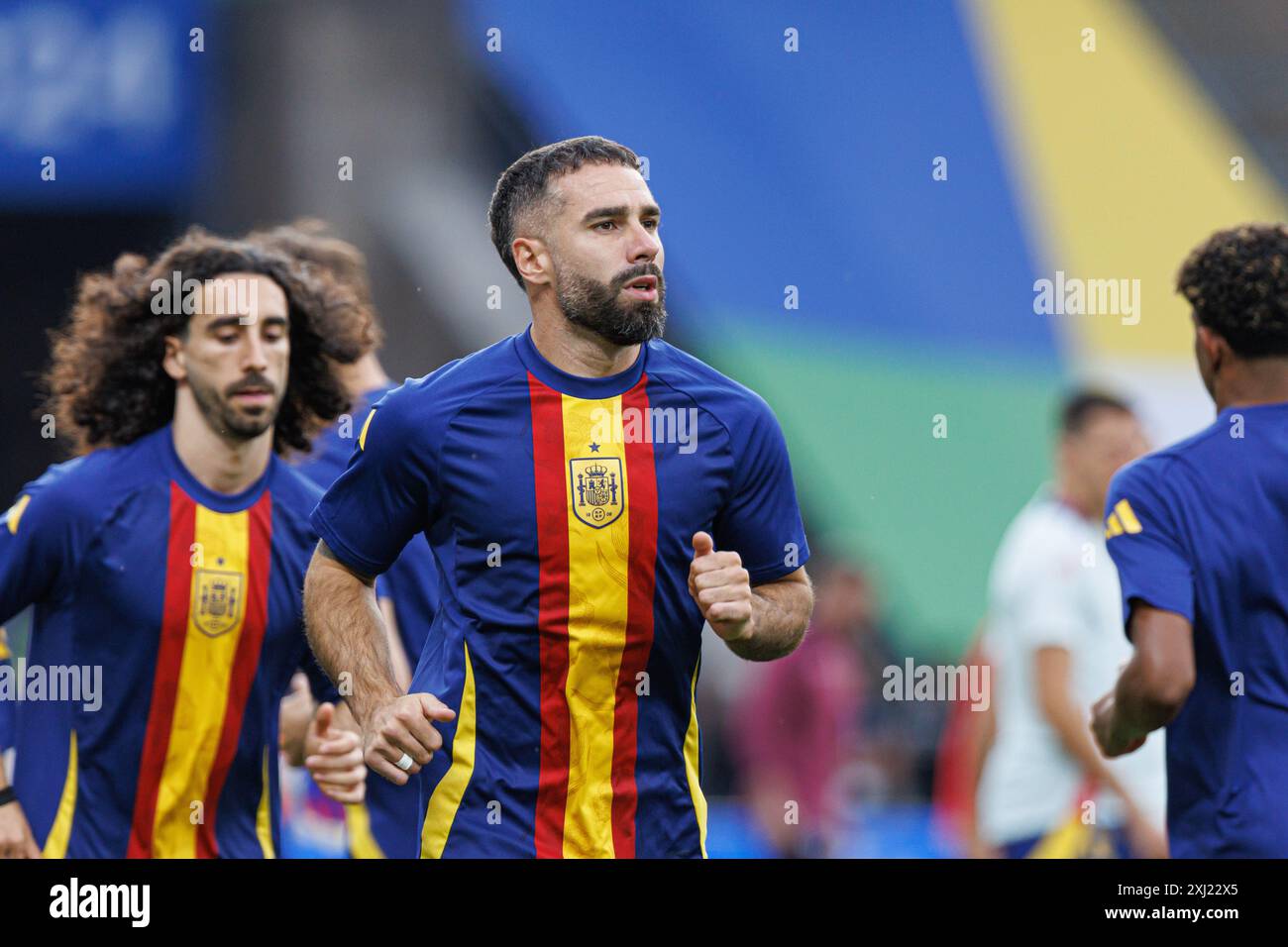Dani Carvajal seen during UEFA Euro 2024 final game between national ...