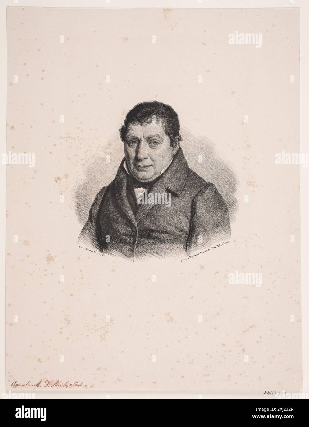 Moses Jacob Philipsen Bærentzen, Emil Ditlev 1799 - 1868 Lithograph ...
