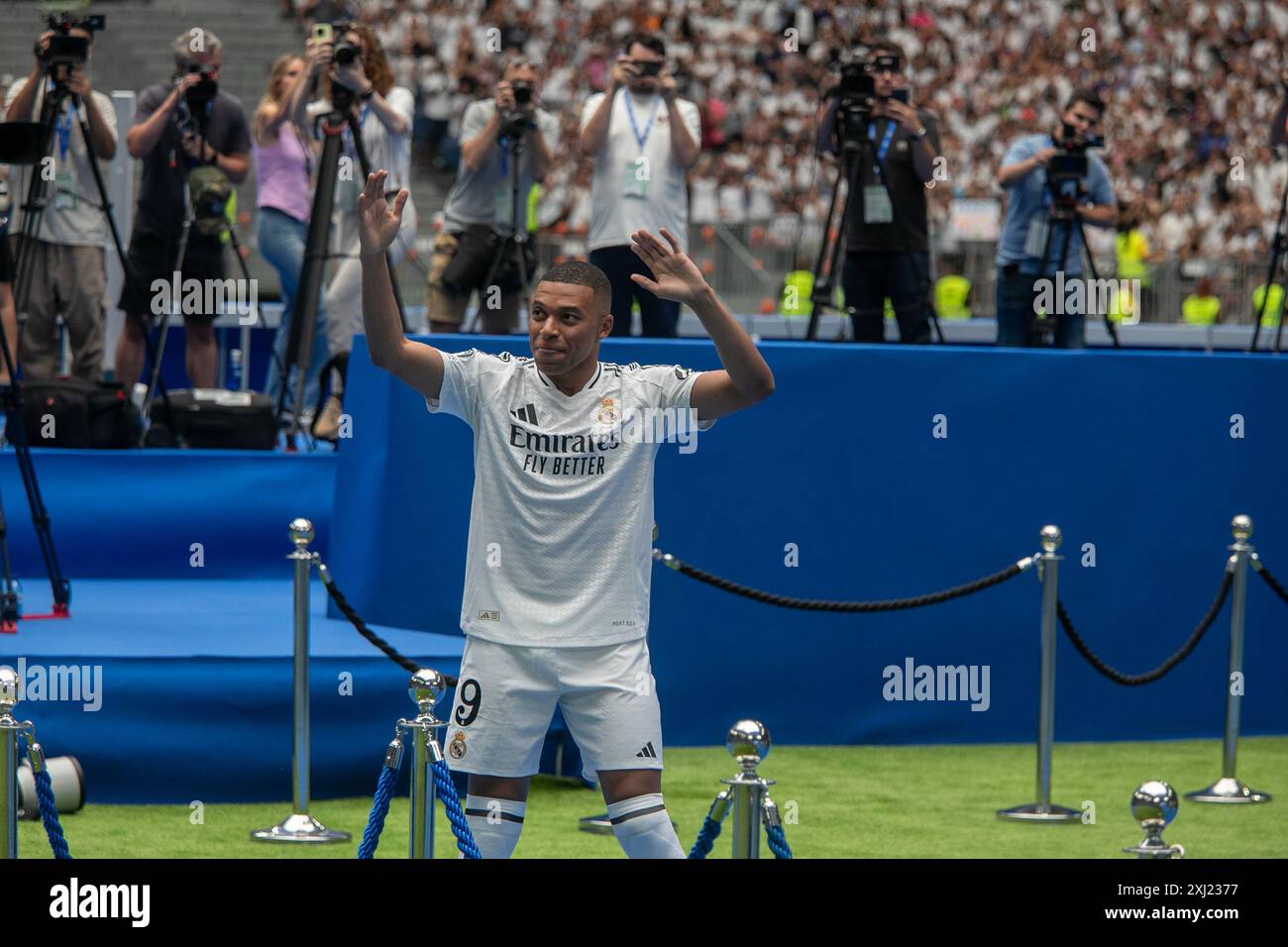 Madrid, Spain. 16th July, 2024. French footballer Kilian Mbappe, seen ...