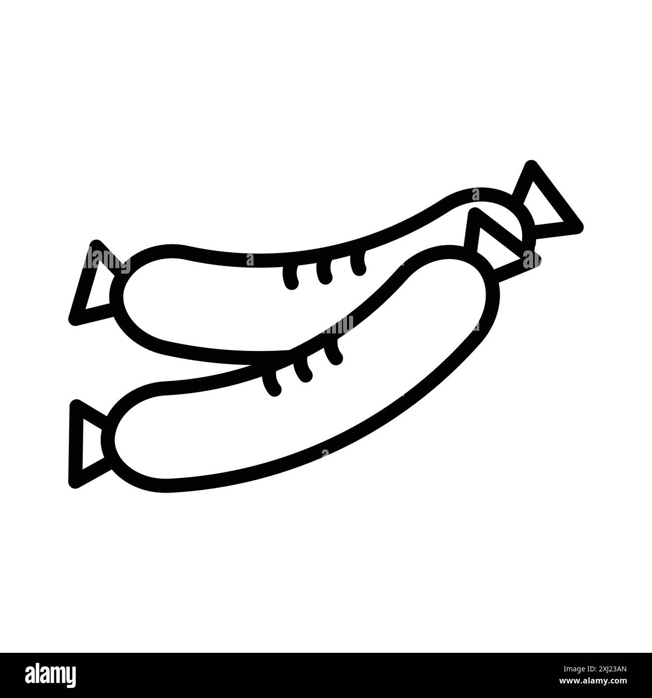 sausages icon linear logo mark set collection in black and white for ...