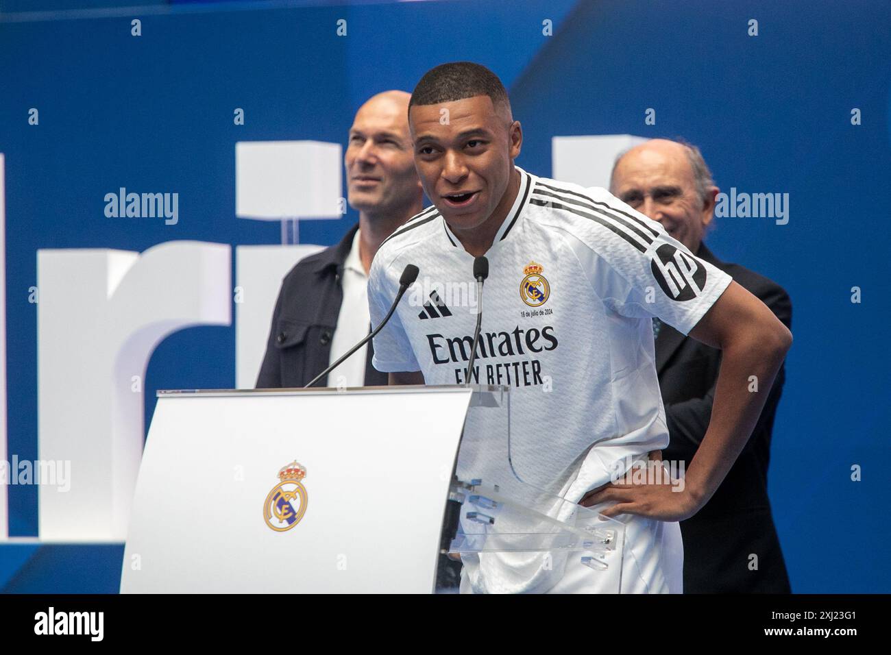 Madrid, Spain. 16th July, 2024. French footballer Kilian Mbappe, seen ...