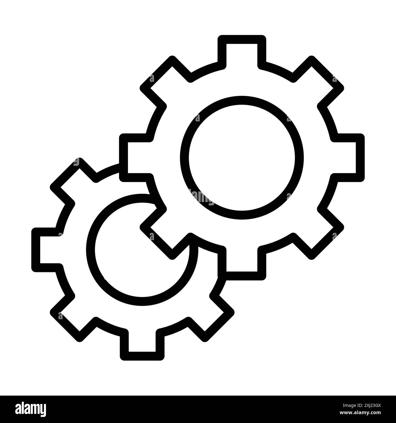 processing icon linear logo mark set collection in black and white for ...