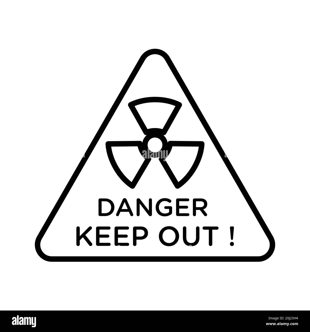 Radiation Hazard Keep Out icon linear logo mark set collection in black ...