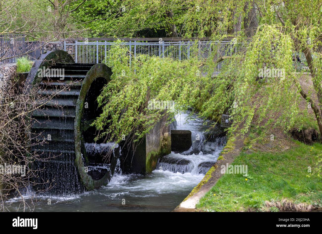 Landscape river water wheel hi-res stock photography and images - Alamy