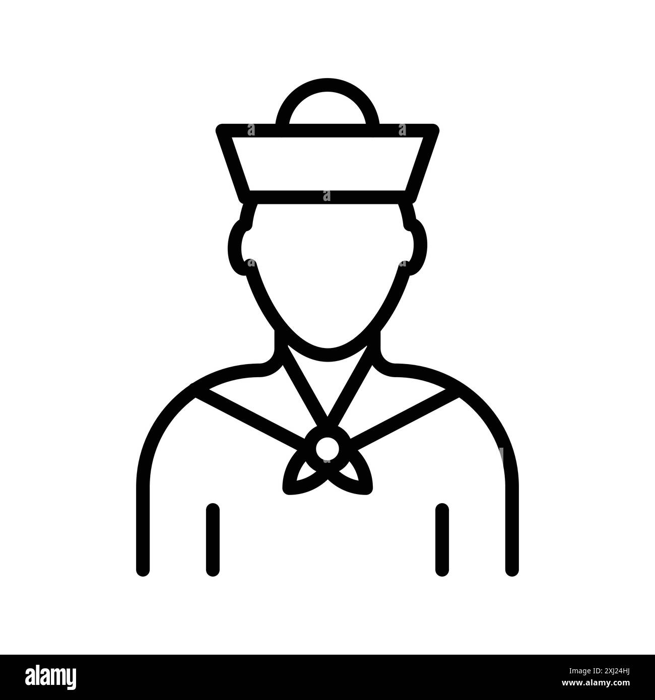 Sailor icon linear logo mark set collection in black and white for web ...