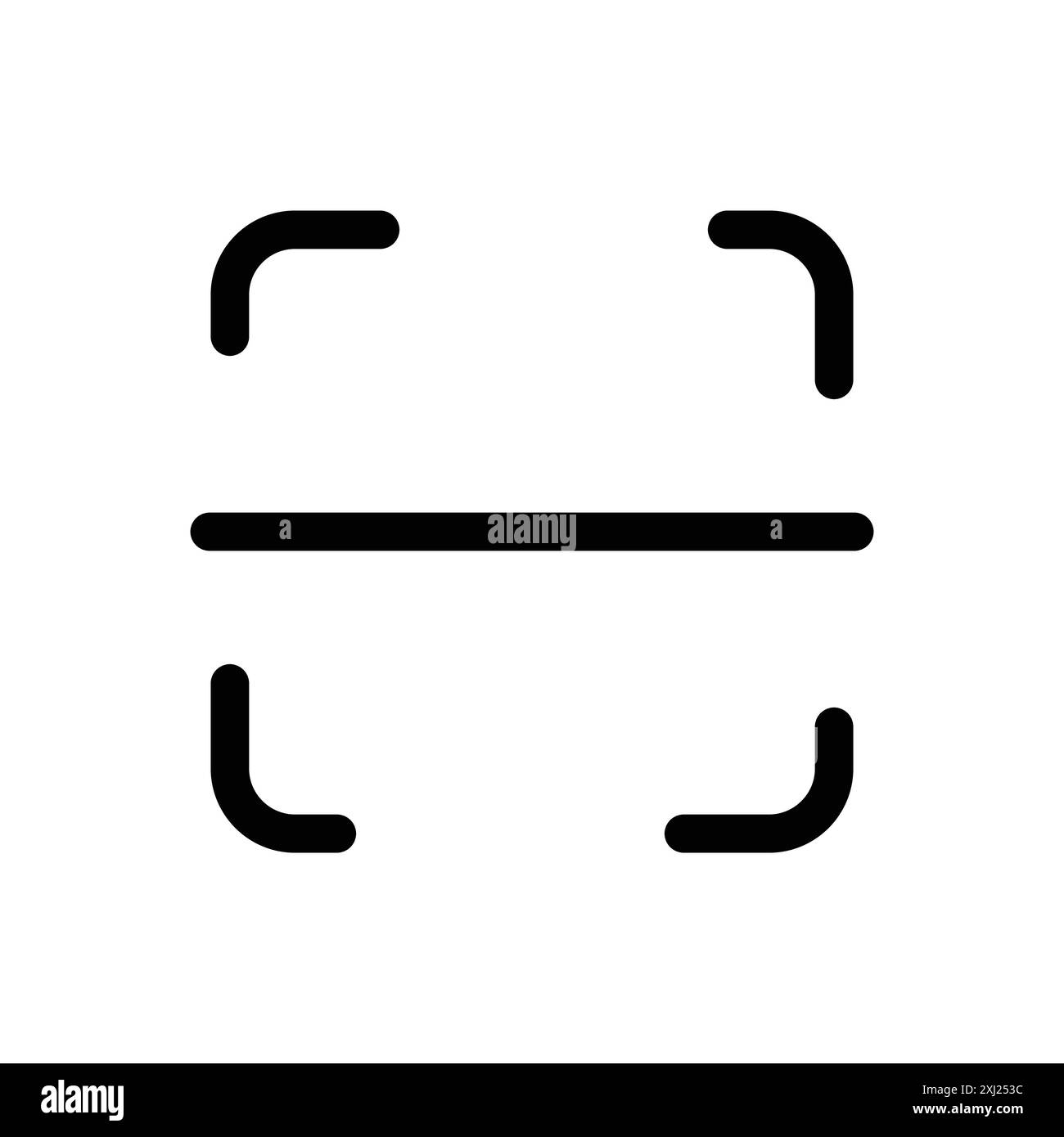 scan button icon linear logo mark set collection in black and white for ...