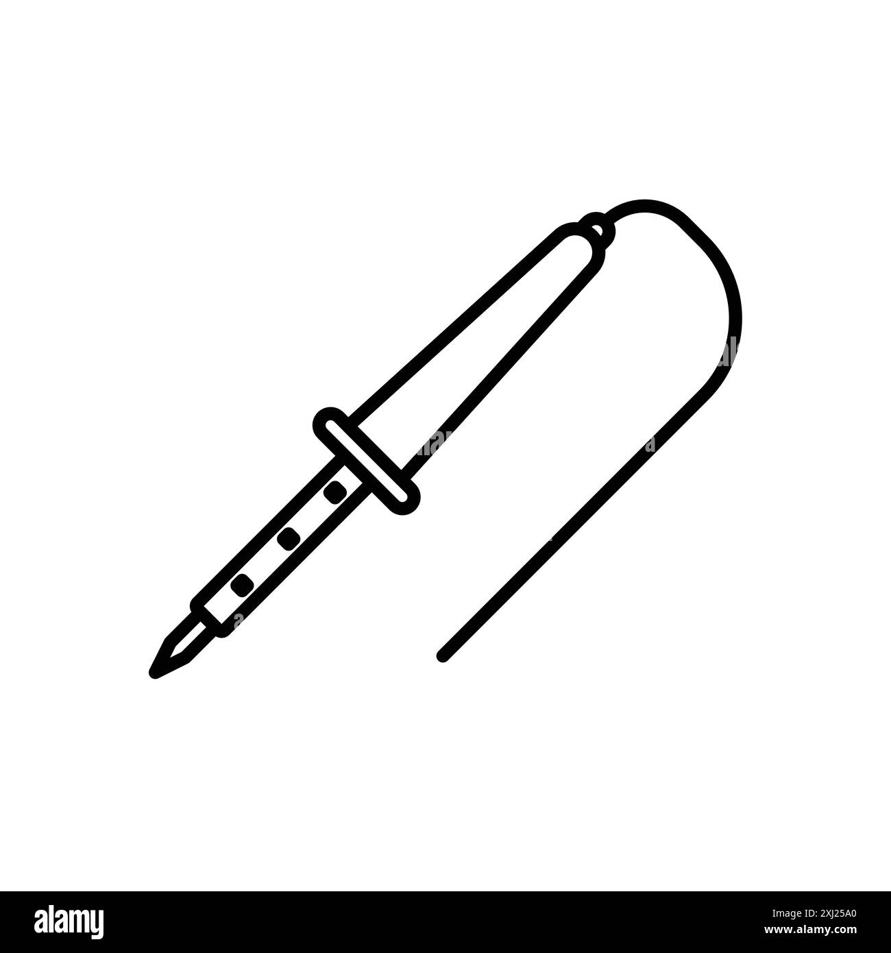 Soldering iron icon linear logo mark set collection in black and white ...