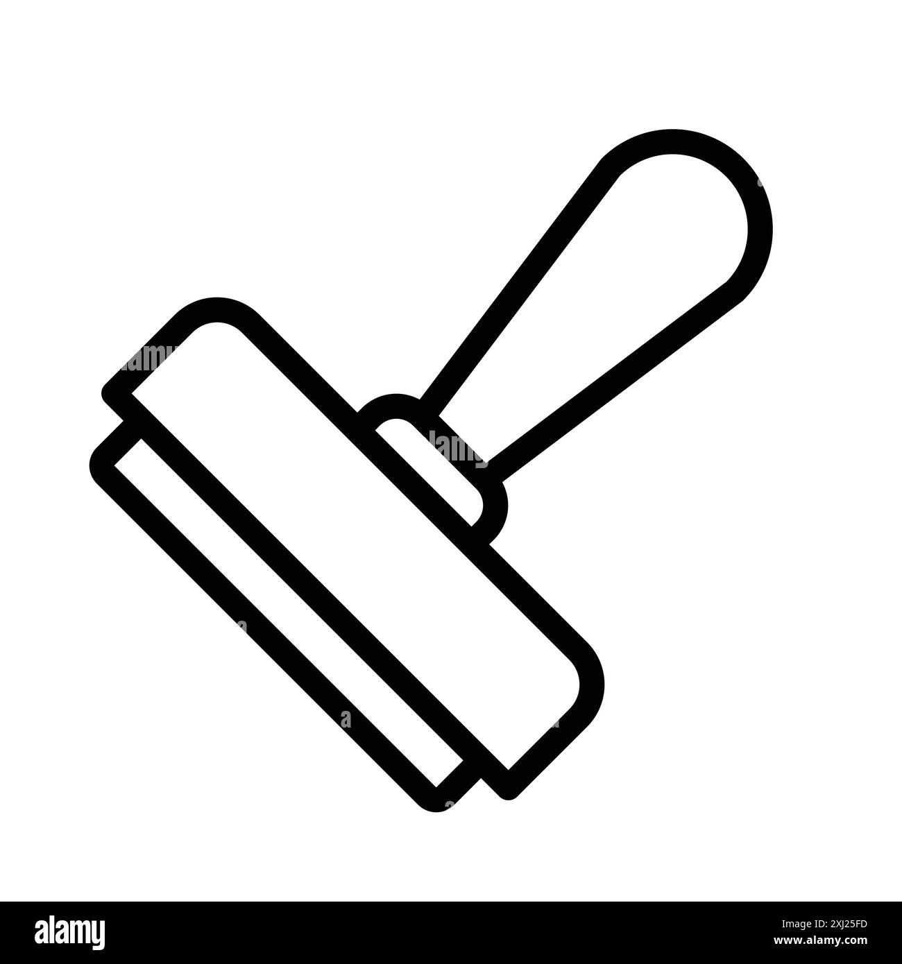 Rubber Stamp icon linear logo mark set collection in black and white ...