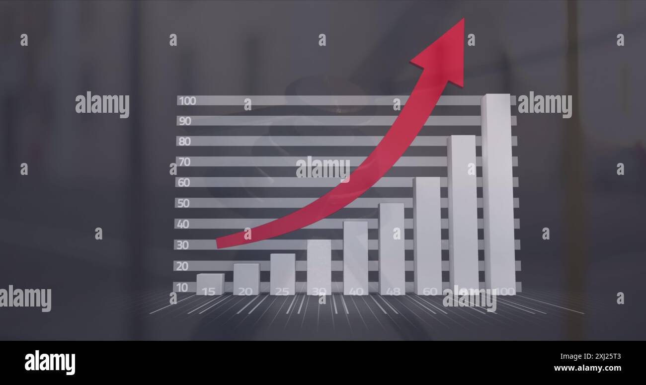 Image of statistical data processing over time-lapse of people walking ...