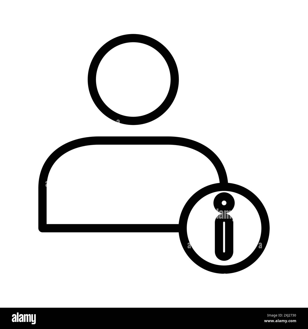 User information icon linear logo mark set collection in black and ...