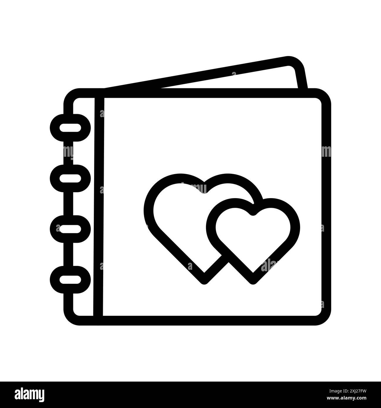 wedding album icon linear logo mark set collection in black and white for web Stock Vector Image ...