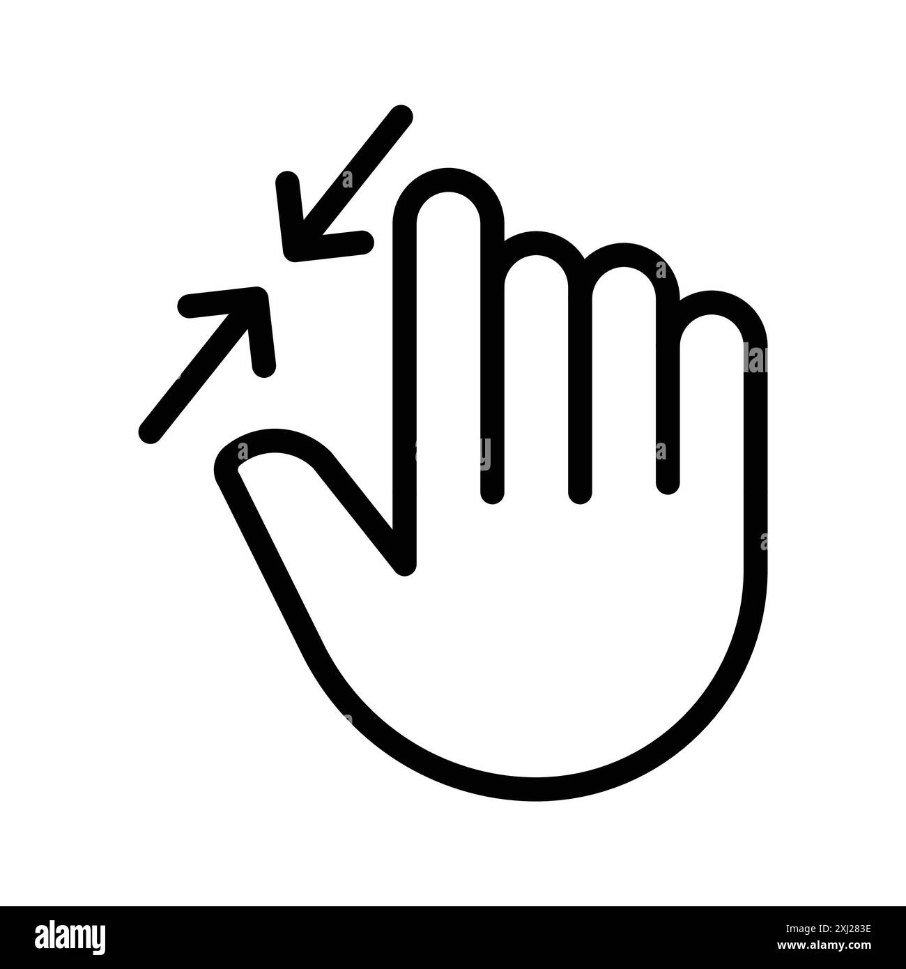 Zoom Gesture icon linear logo mark set collection in black and white ...