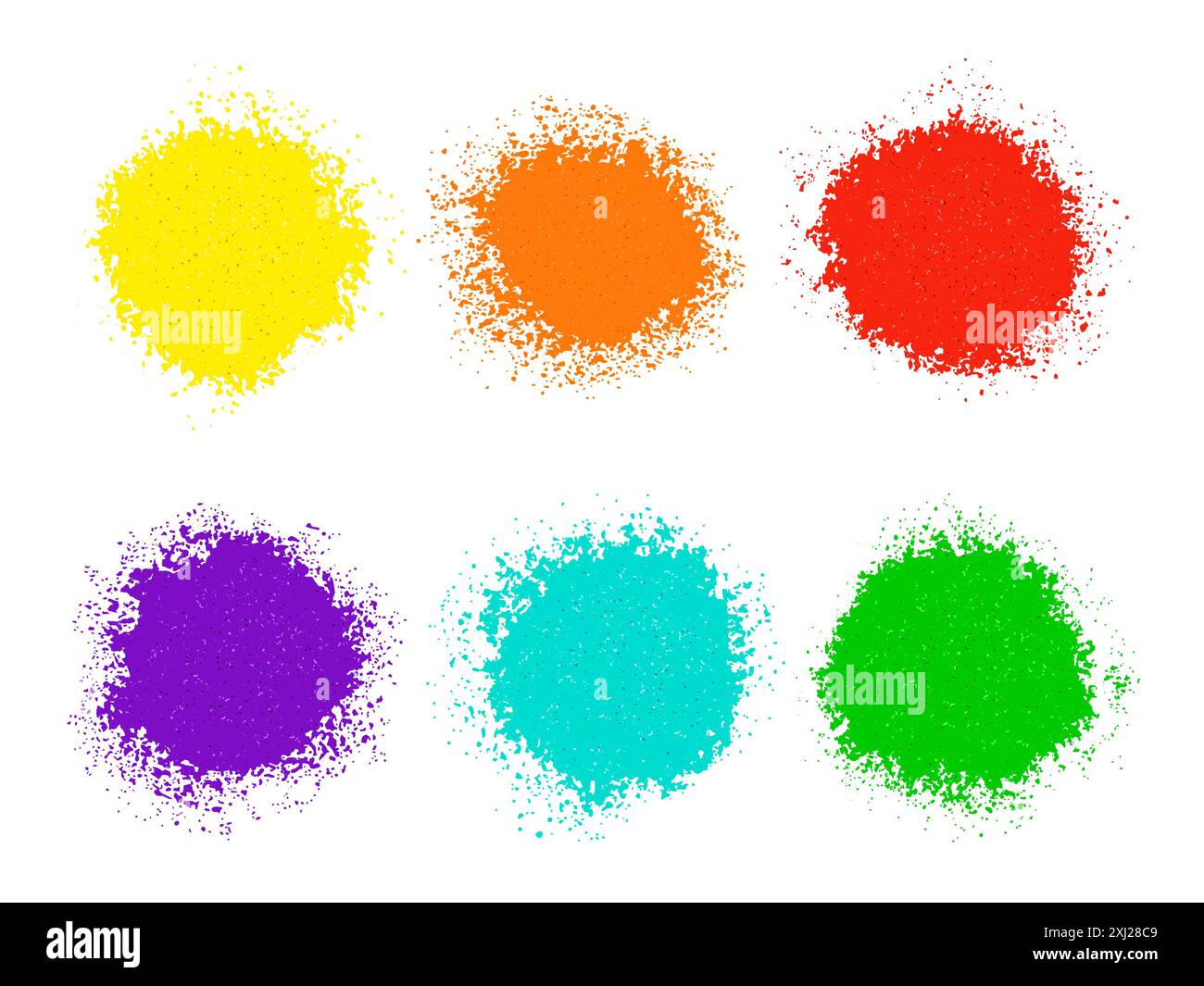 Hand drawn powder explosion textured spots Stock Vector Image & Art - Alamy