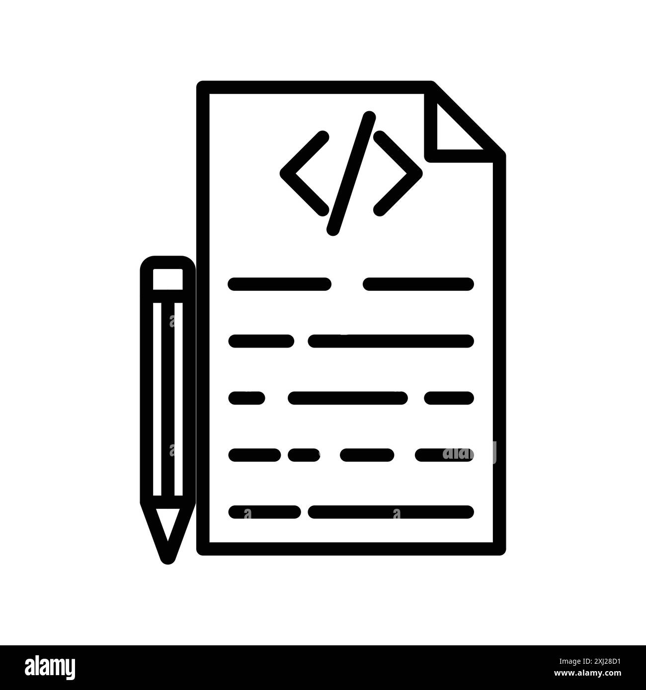 Script icon linear logo mark set collection in black and white for web ...