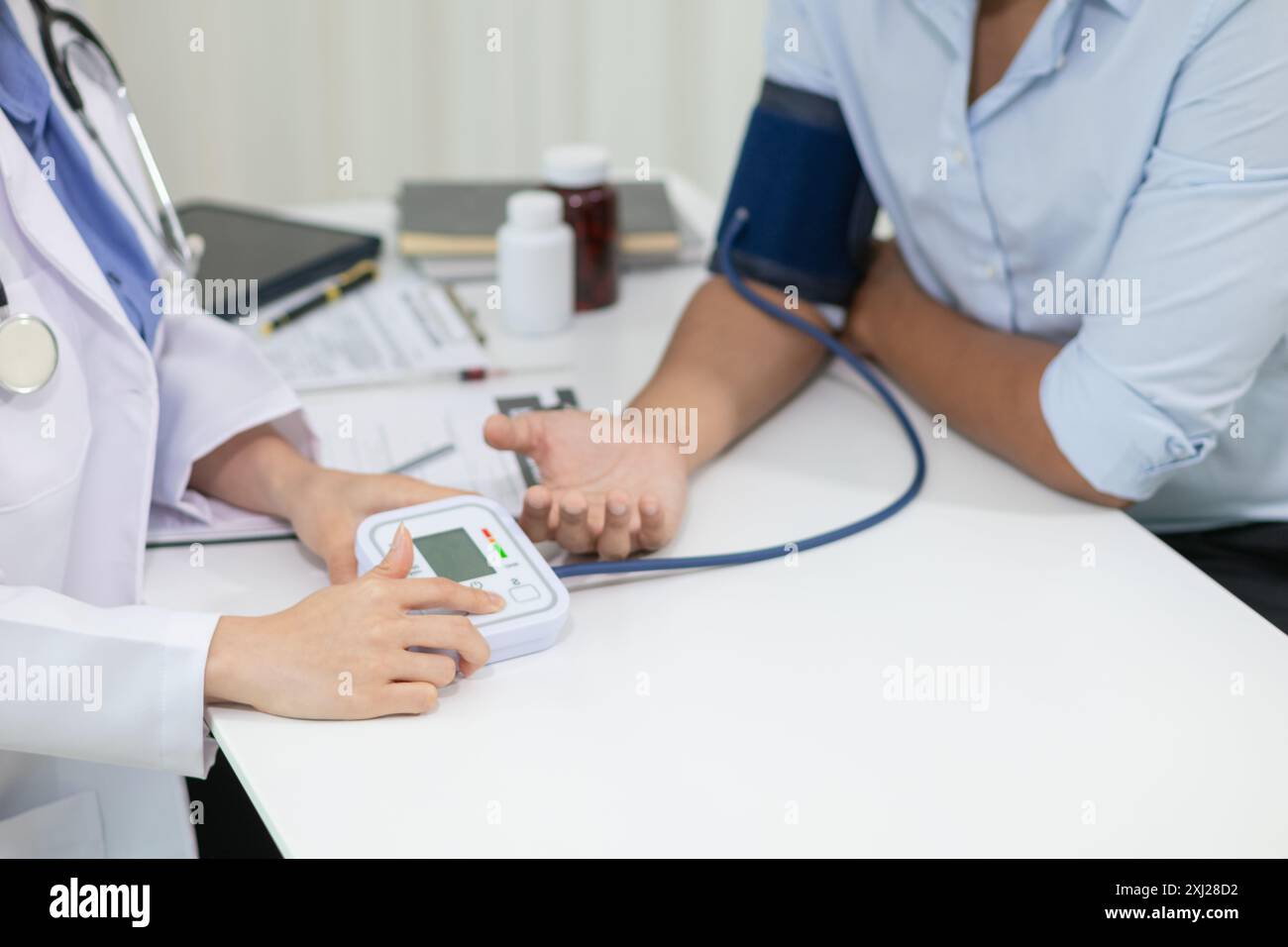 A heart patient attended a hospital for a checkup with a doctor after ...