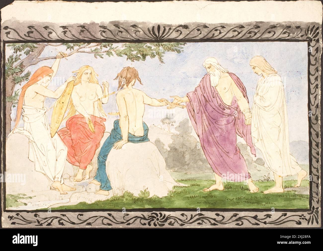 Mythological scenes and sketches Frølich, Lorenz 1820 - 1908 Drawing ...