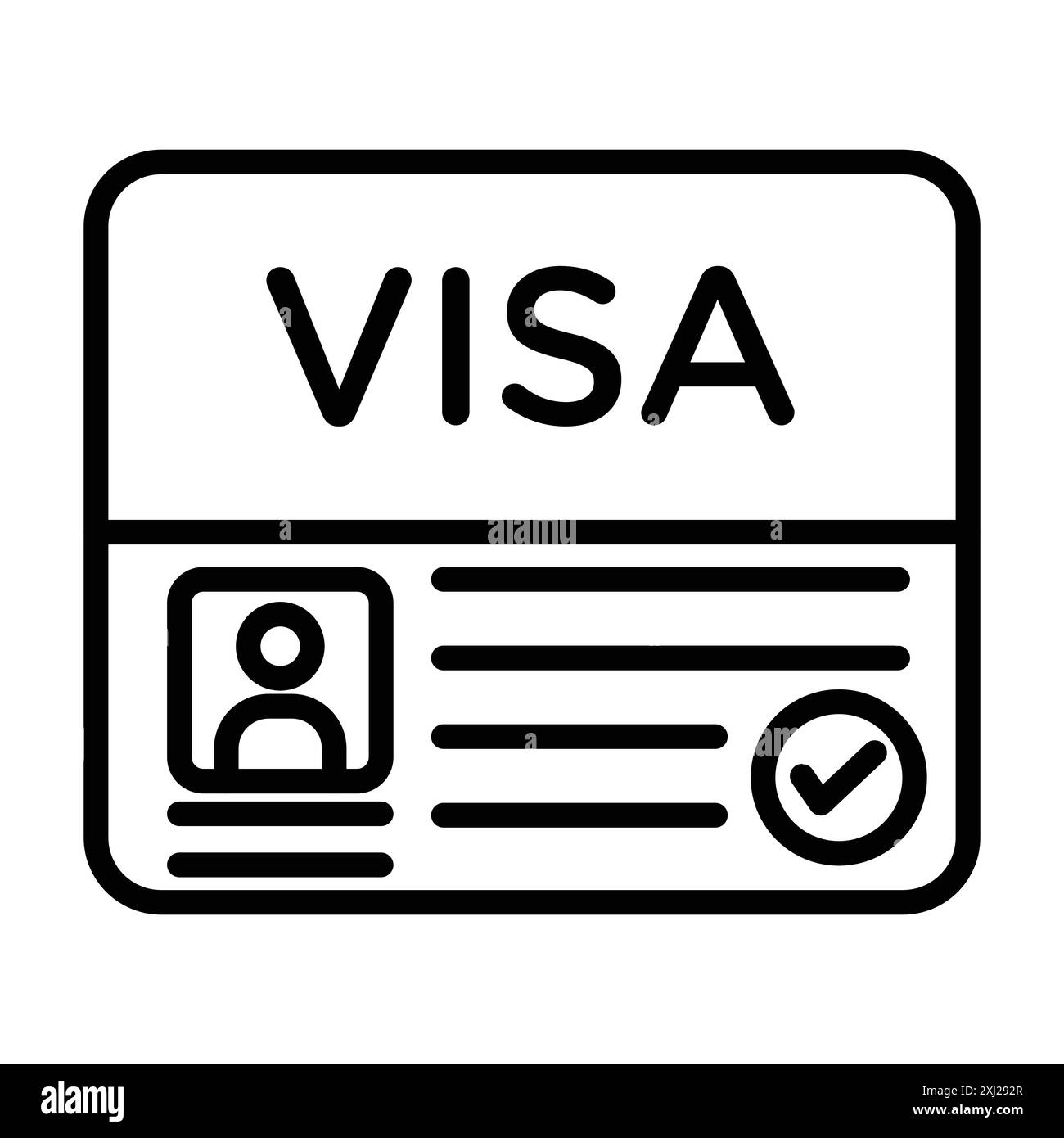 Start up visa icon linear logo mark set collection in black and white ...