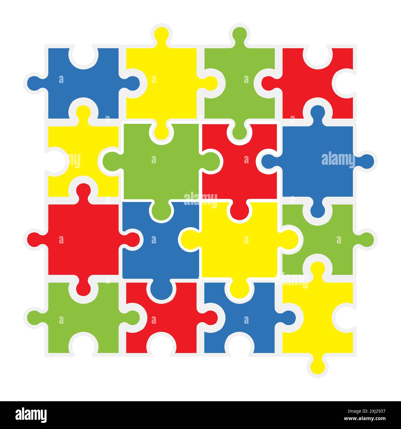 Jigsaw Colorful Puzzle Vector Illustration Stock Vector Image & Art - Alamy