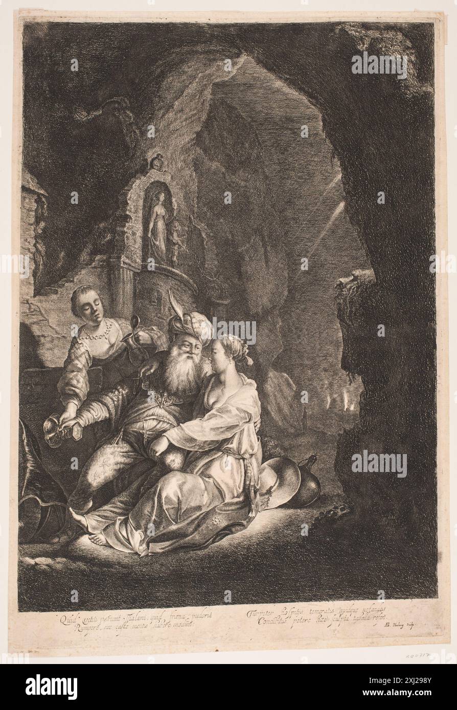 Loth and his daughters Haelwegh, Albert 1598 - 1673 Engraving, Print ...