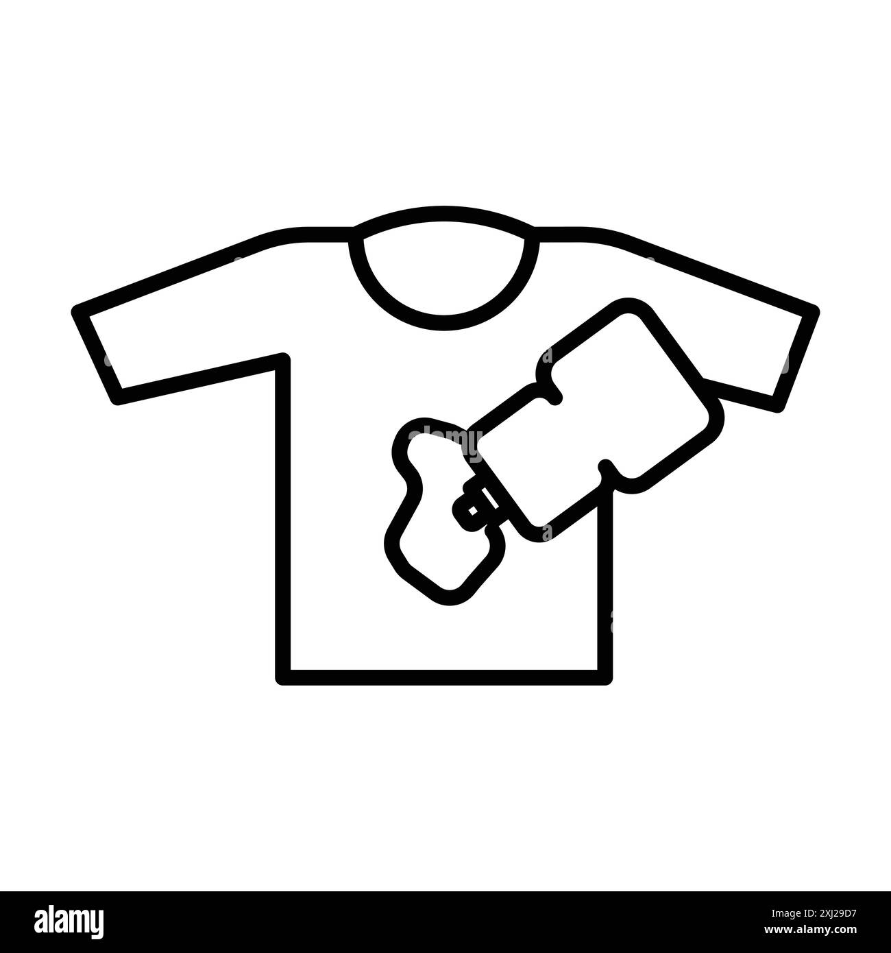 Softener clothes dirt icon linear logo mark set collection in black and ...