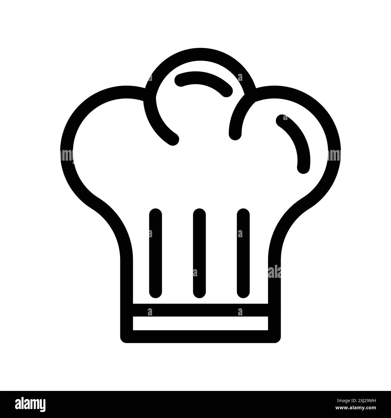 toque icon linear logo mark set collection in black and white for web ...