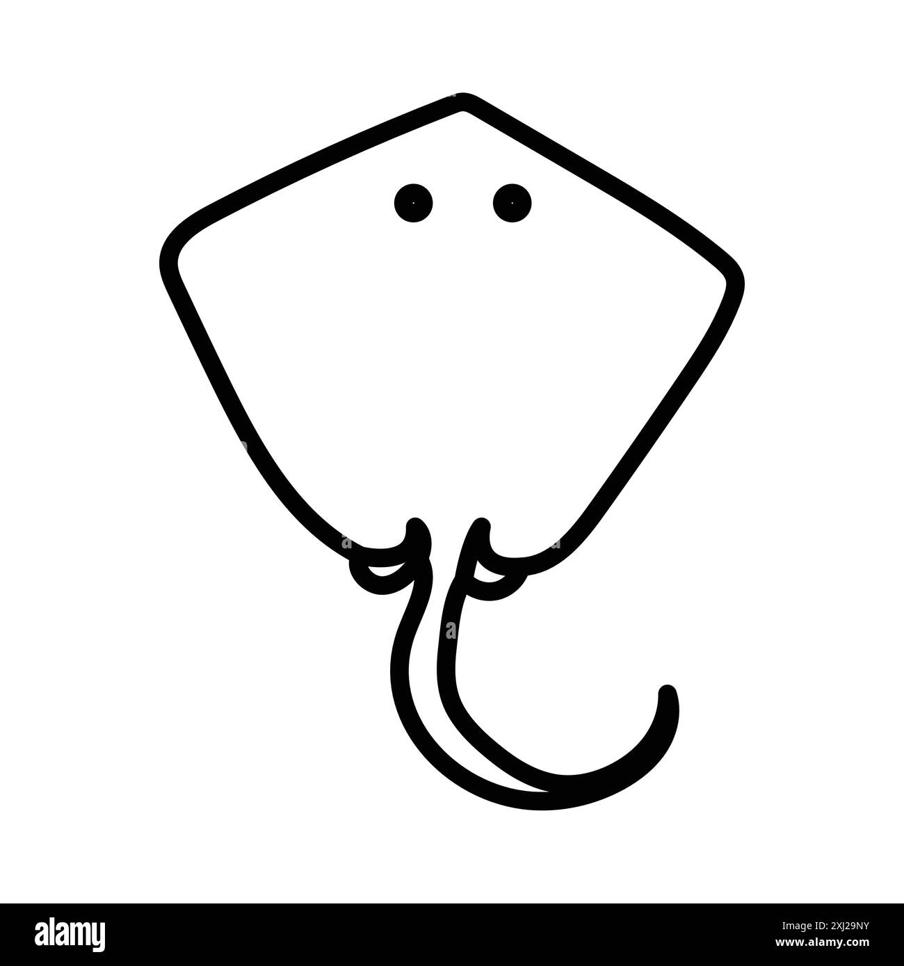 Stingray icon linear logo mark set collection in black and white for ...