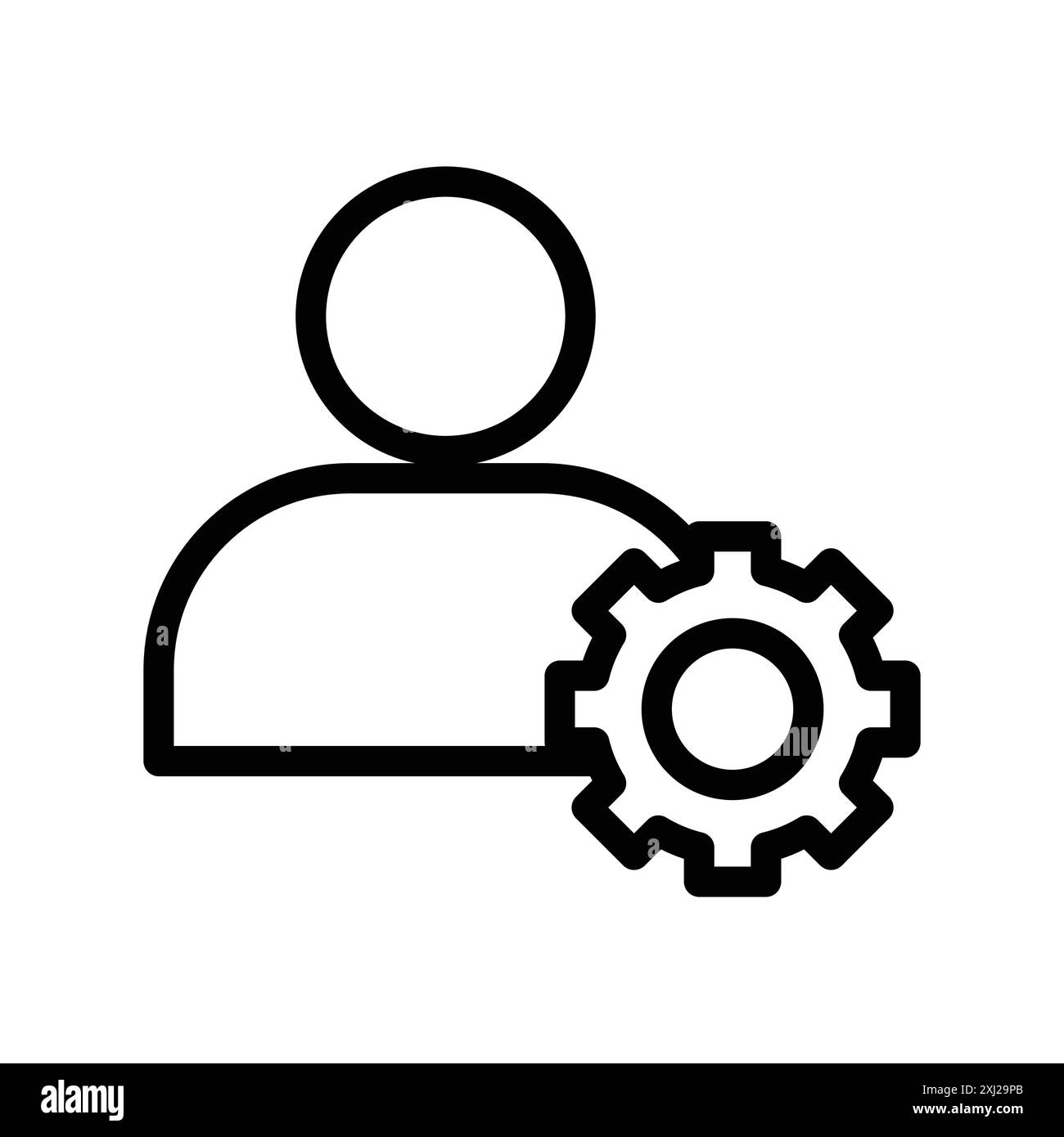 User Management Icon linear logo mark set collection in black and white ...