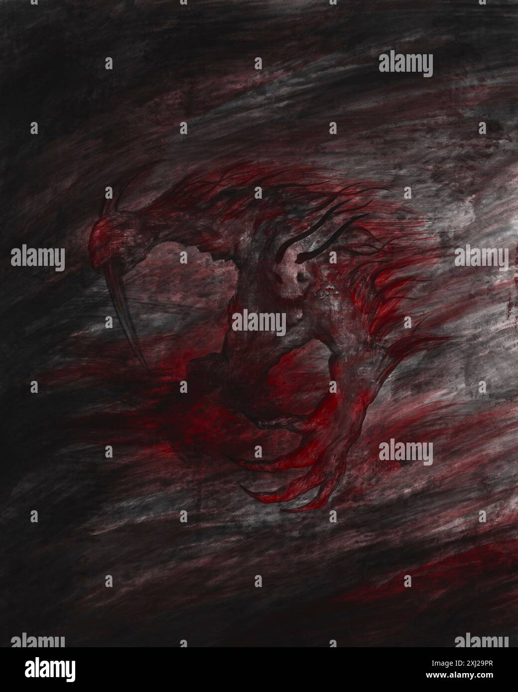 Dark monster illustration, horror creature design, scary creatures ...