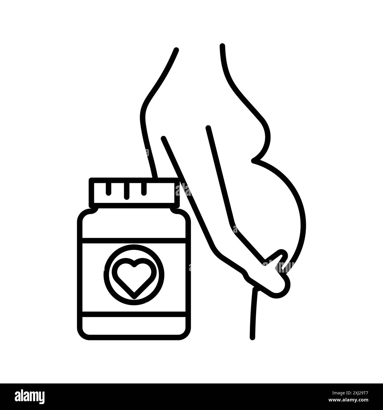 Supplements for pregnant women icon linear logo mark set collection in ...