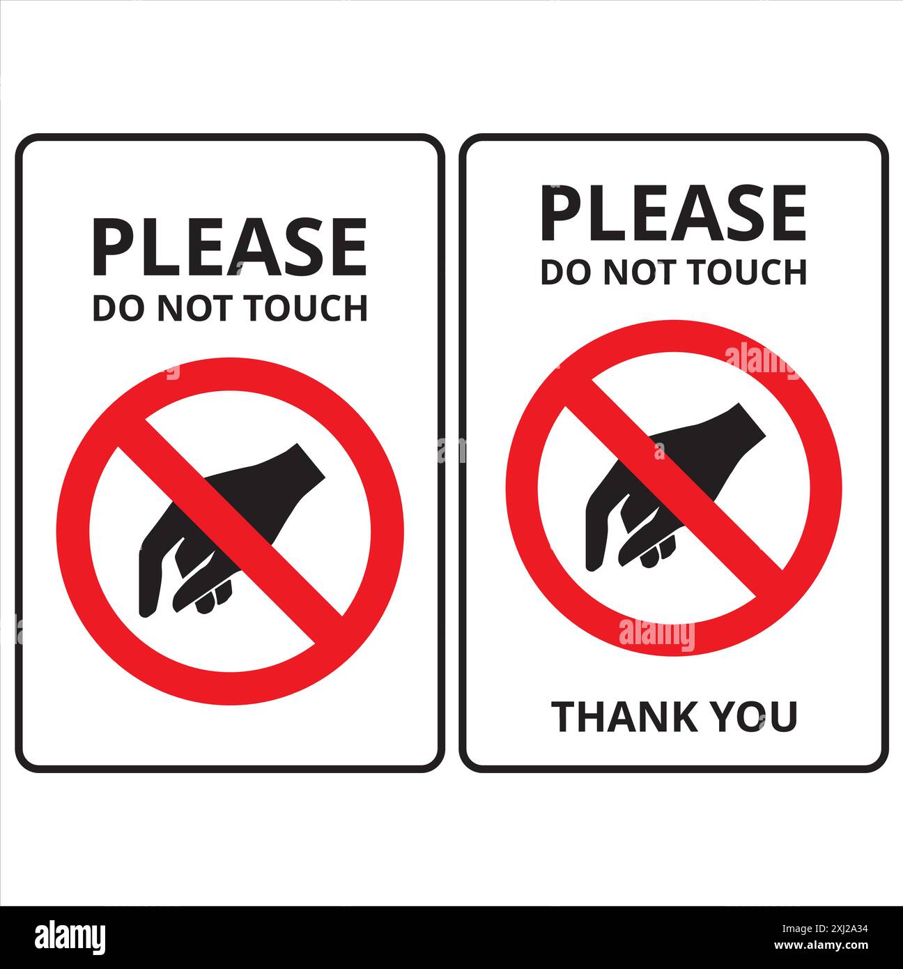Please do not touch banners on a white background Stock Vector Image ...