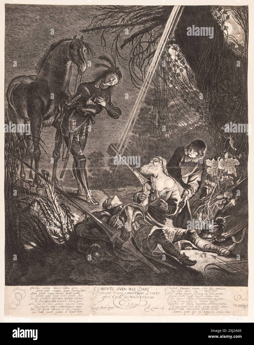 This 17th-century engraving by Albert Haelwegh depicts the discovery of ...