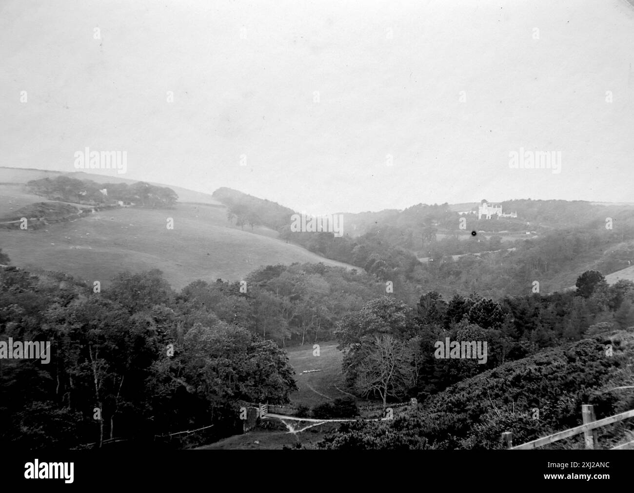 The valley near the railway station, Port Soderick, Isle of Man. This ...