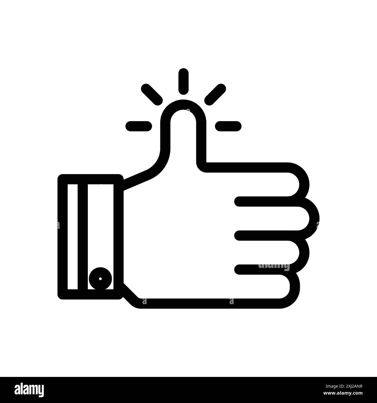 Thumbs Up icon linear logo mark set collection in black and white for ...