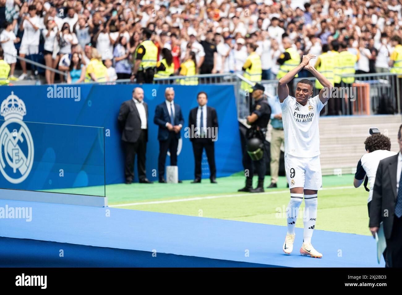 Madrid, Spain. 16th July, 2024. Kylian Mbappe during his official ...