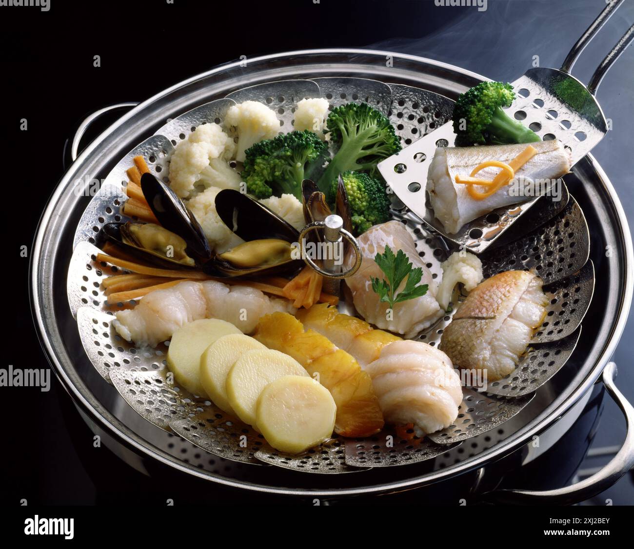 Assorted steamed fish Stock Photo - Alamy