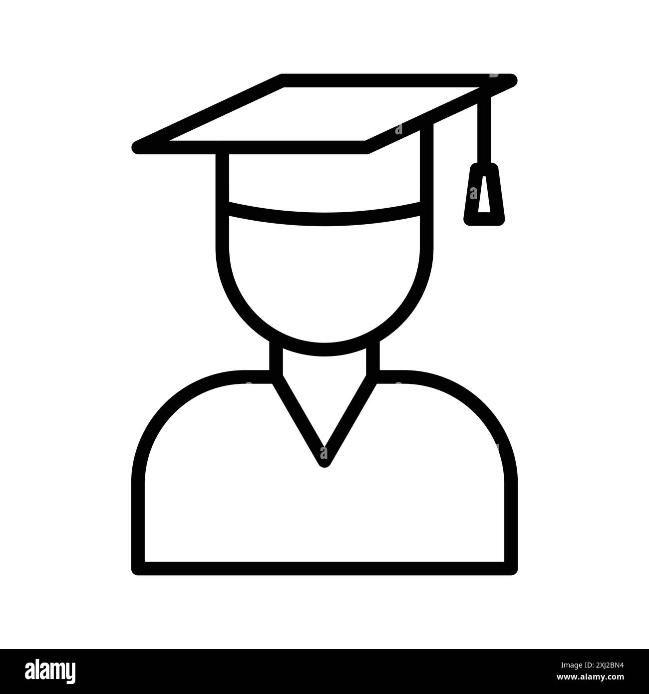 Student icon linear logo mark set collection in black and white for web ...