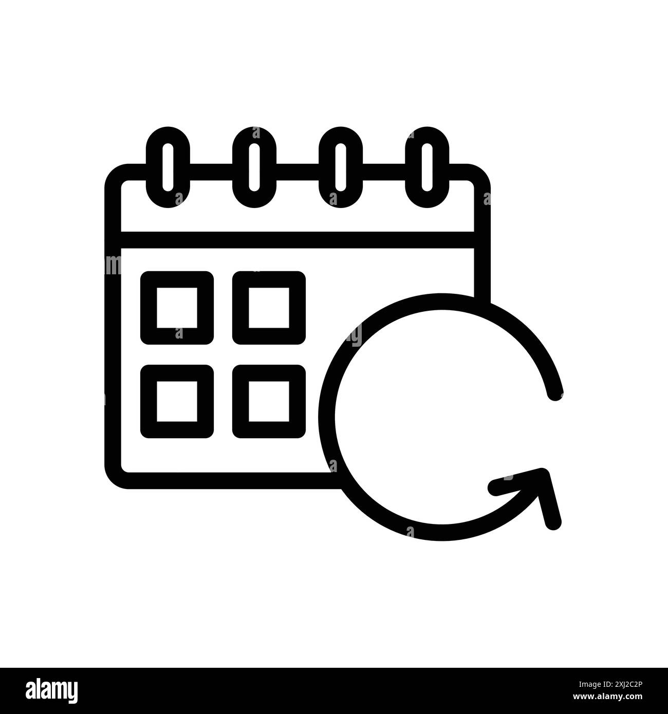 Update Calendar icon linear logo mark set collection in black and white ...