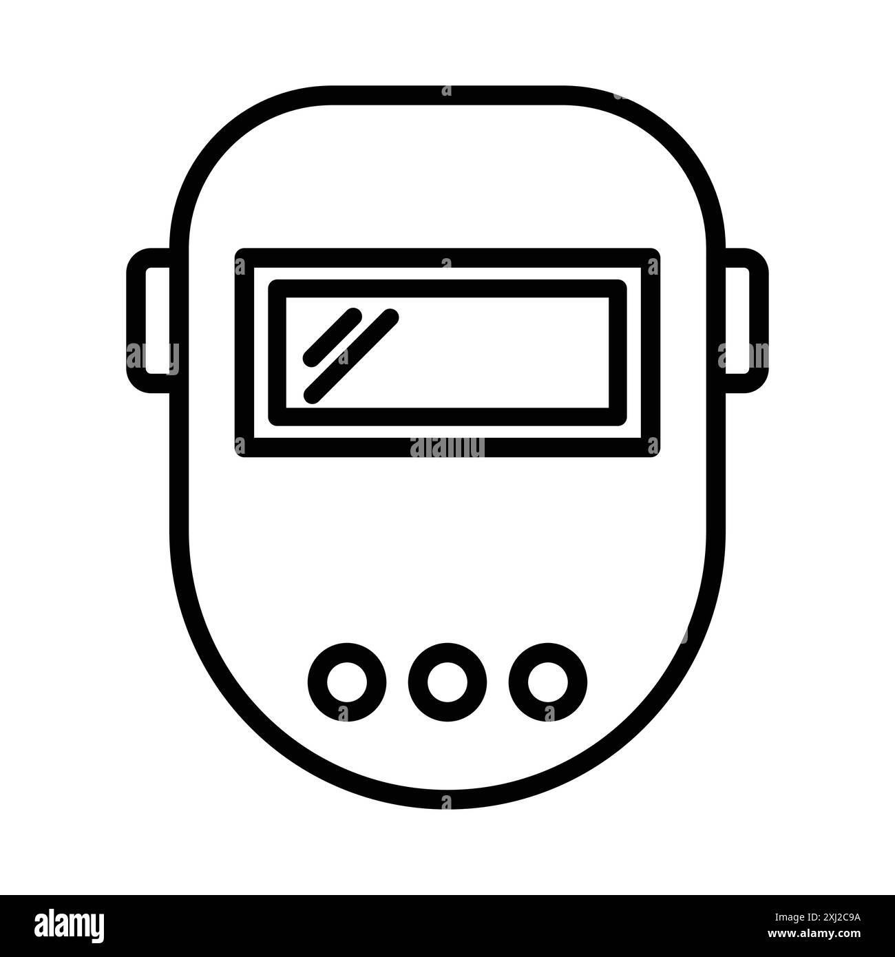 welding shield cover icon linear logo mark set collection in black and ...