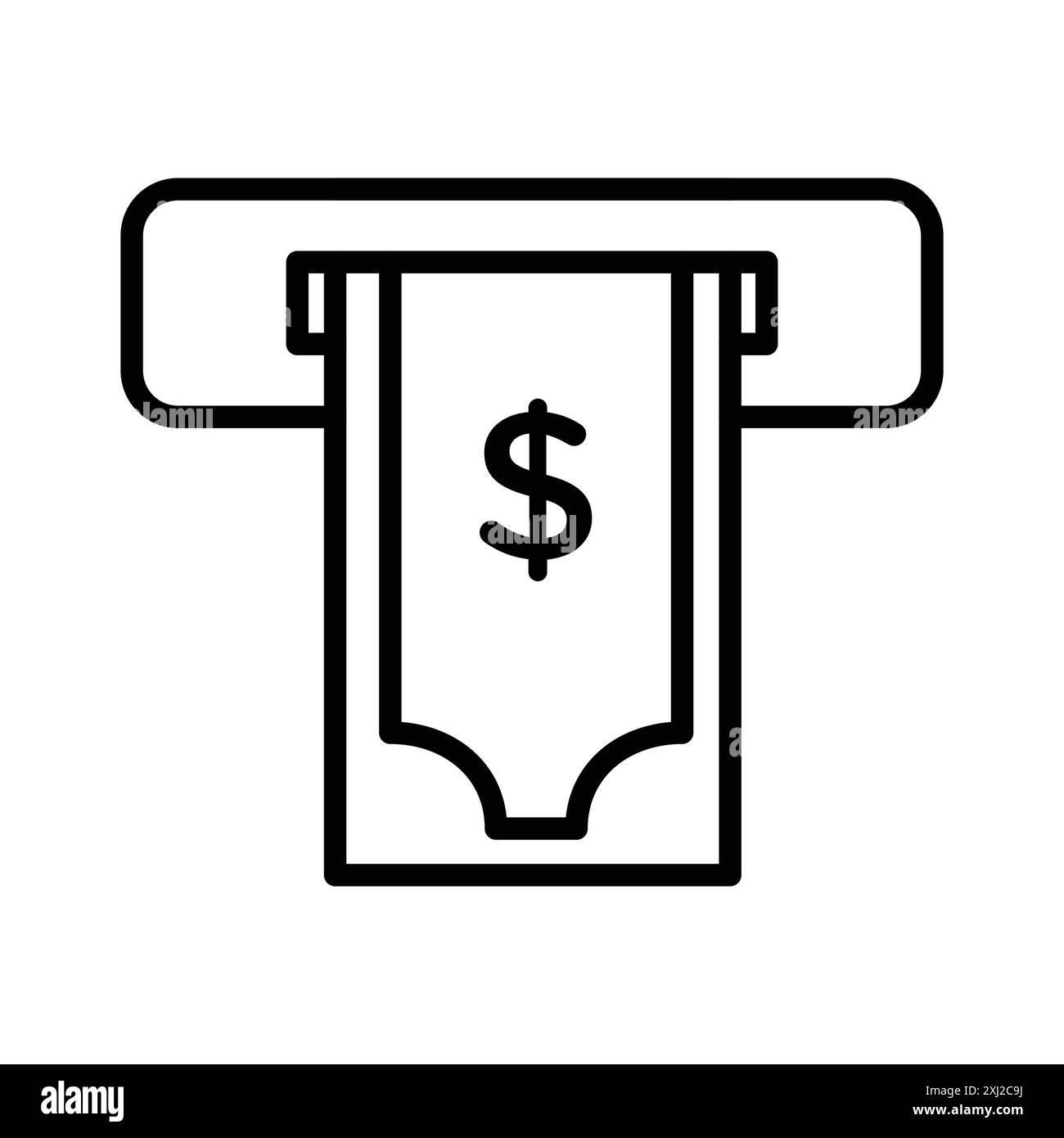 Withdraw Money in ATM icon linear logo mark set collection in black and ...