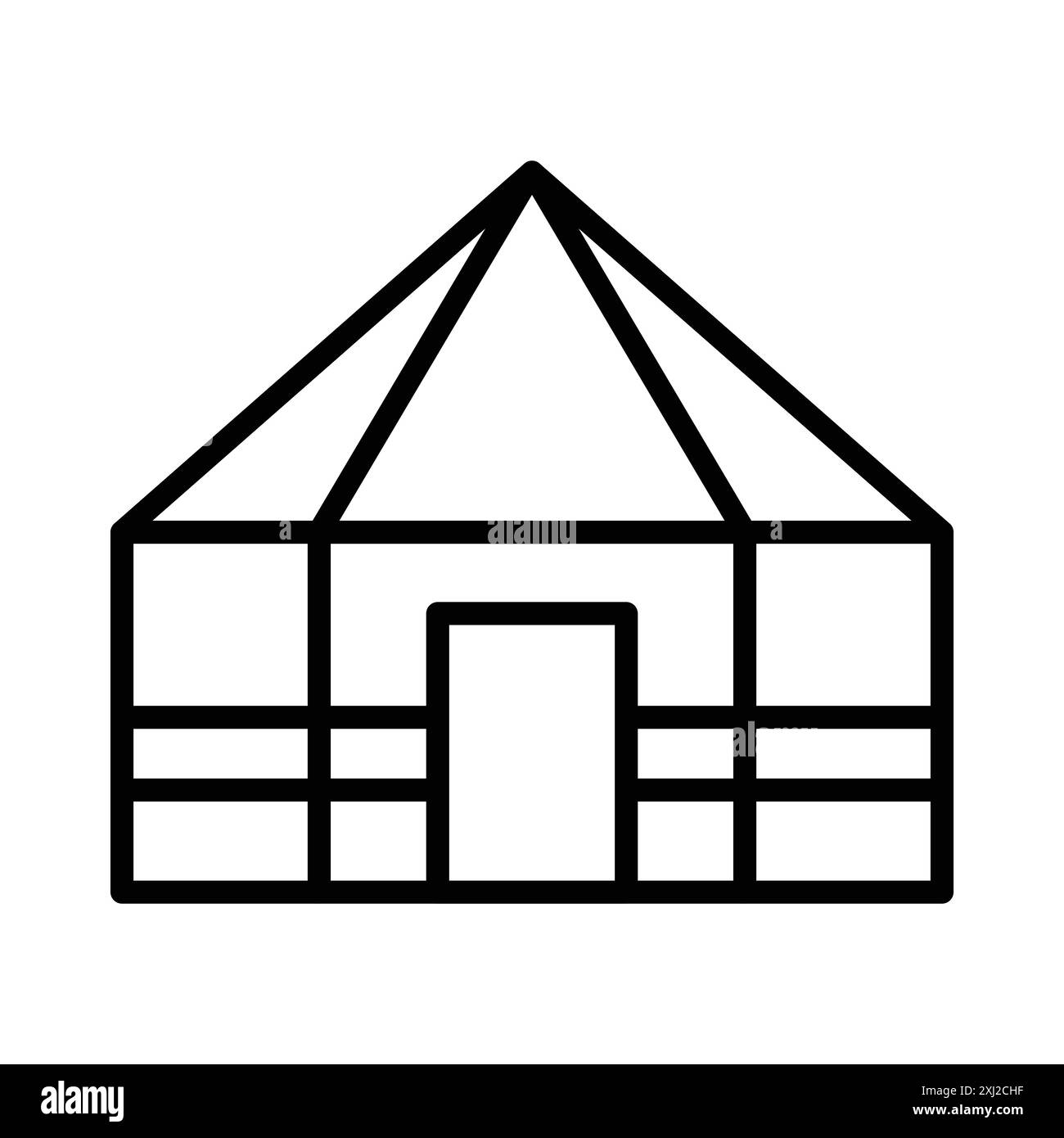 Yurt Icon linear logo mark set collection in black and white for web ... Yurt Icon linear logo mark set collection in black and white for web ...