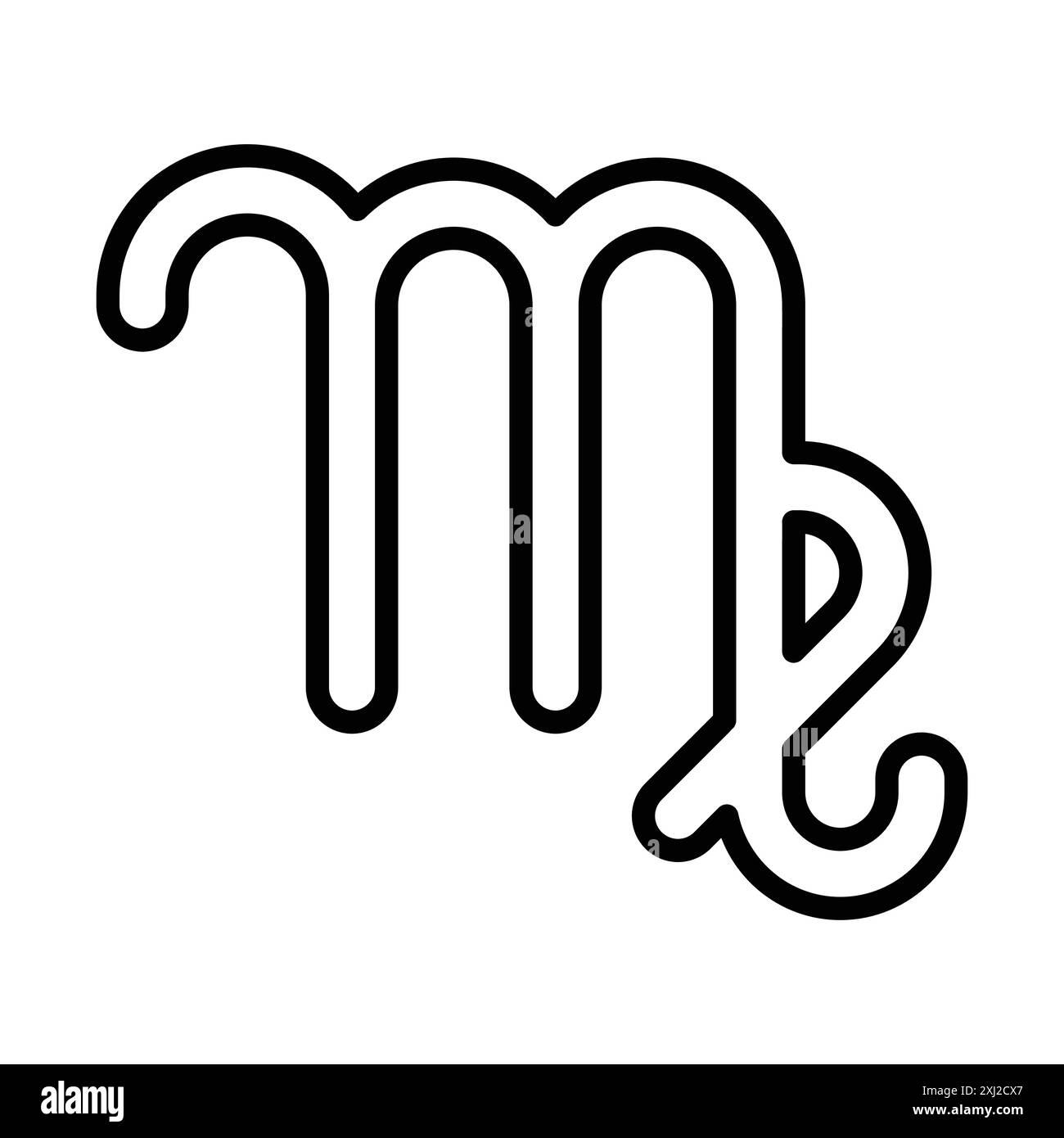 Virgo zodiac sign icon linear logo mark set collection in black and ...