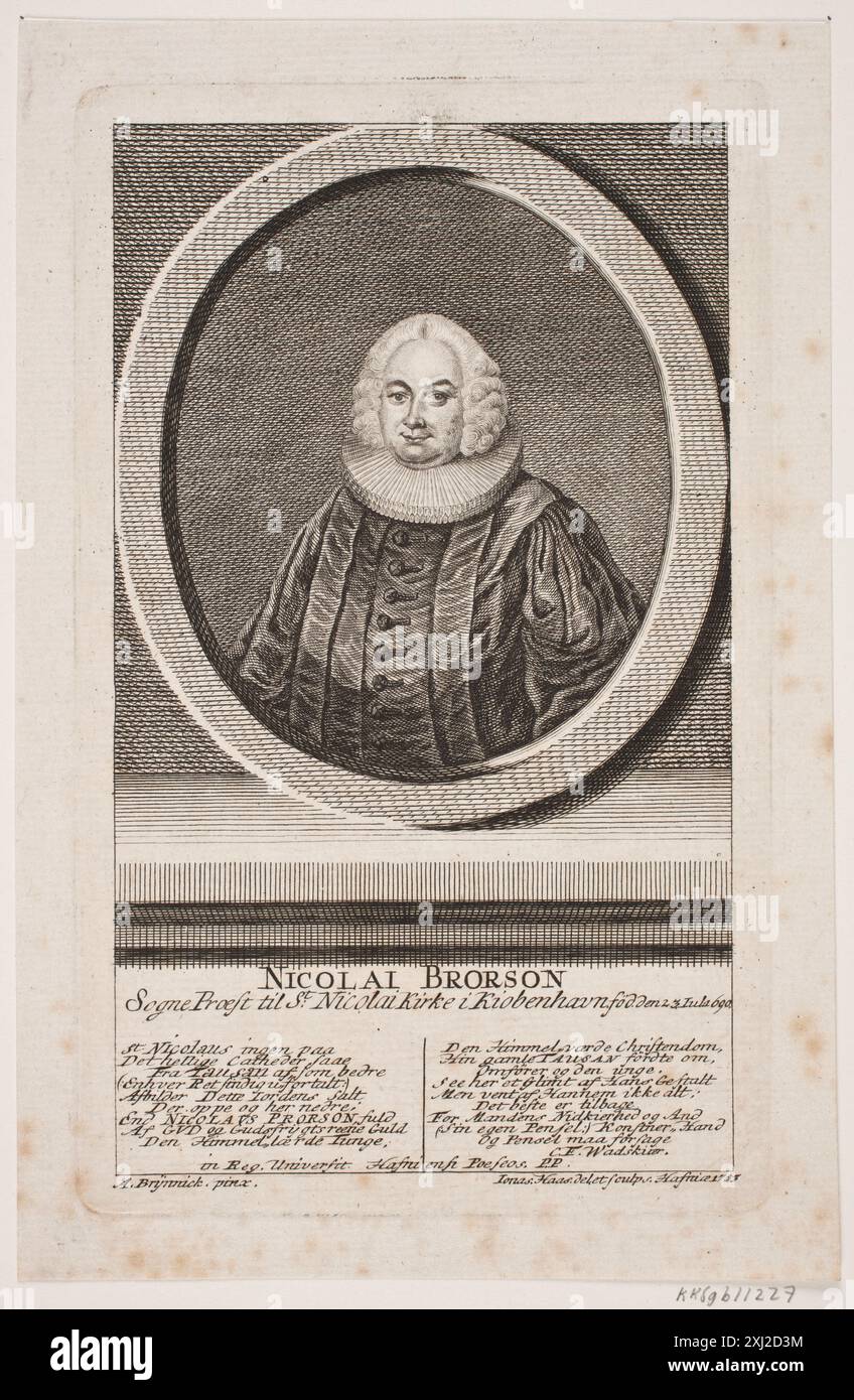 Copper engraving by Jonas Haas and Andreas Brünniche (1718-1775; 1704 ...