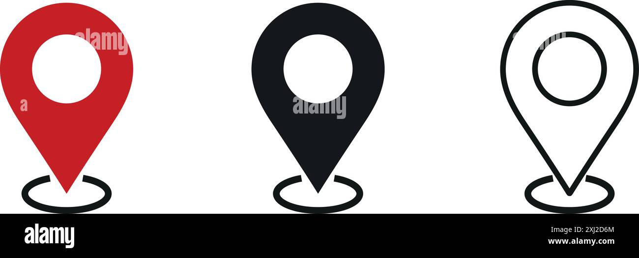 pin point. map address location pointer symbol Stock Vector Image & Art - Alamy