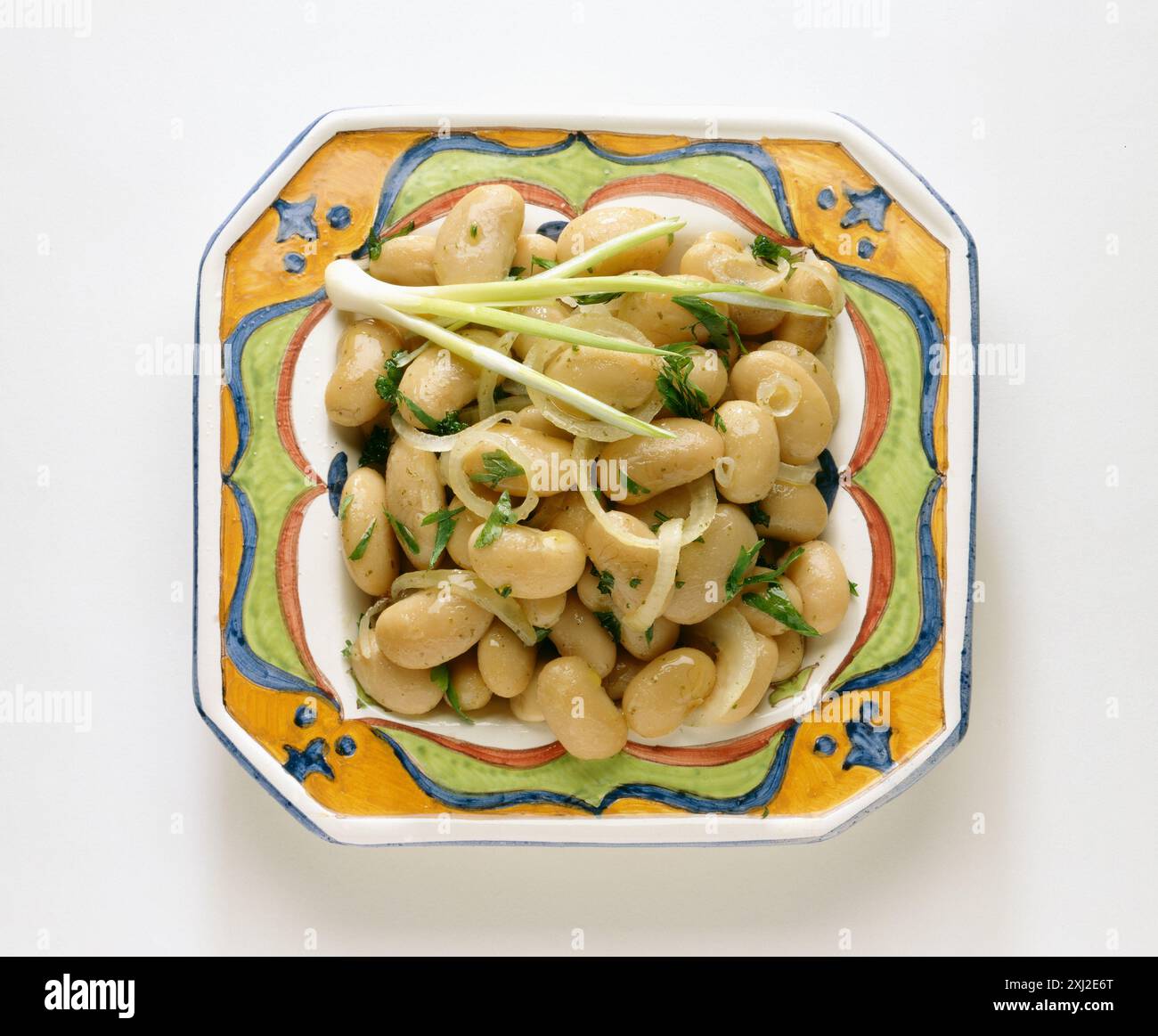 White haricot bean salad Stock Photo - Alamy