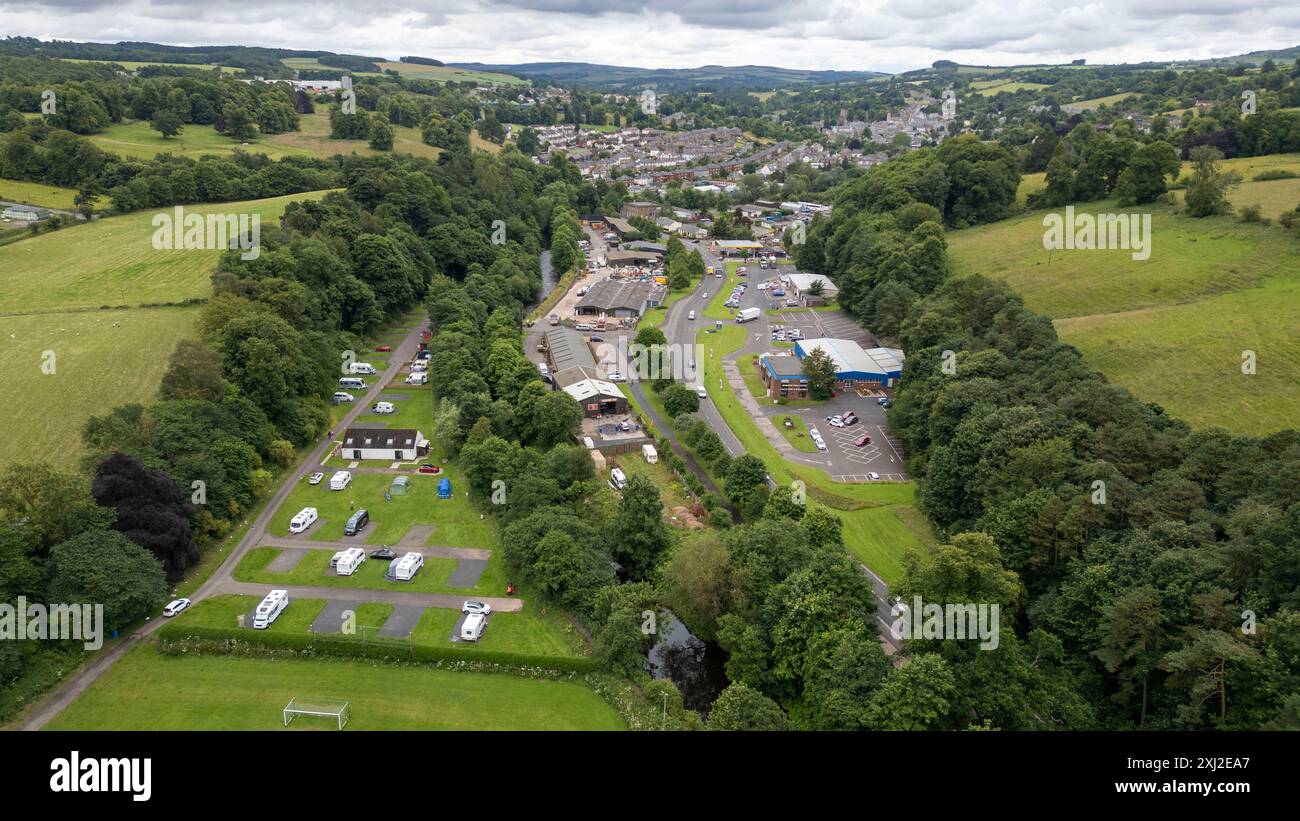 Aerial view of the Jedburgh Camping and Caravanning Club Site, Jedburgh ...