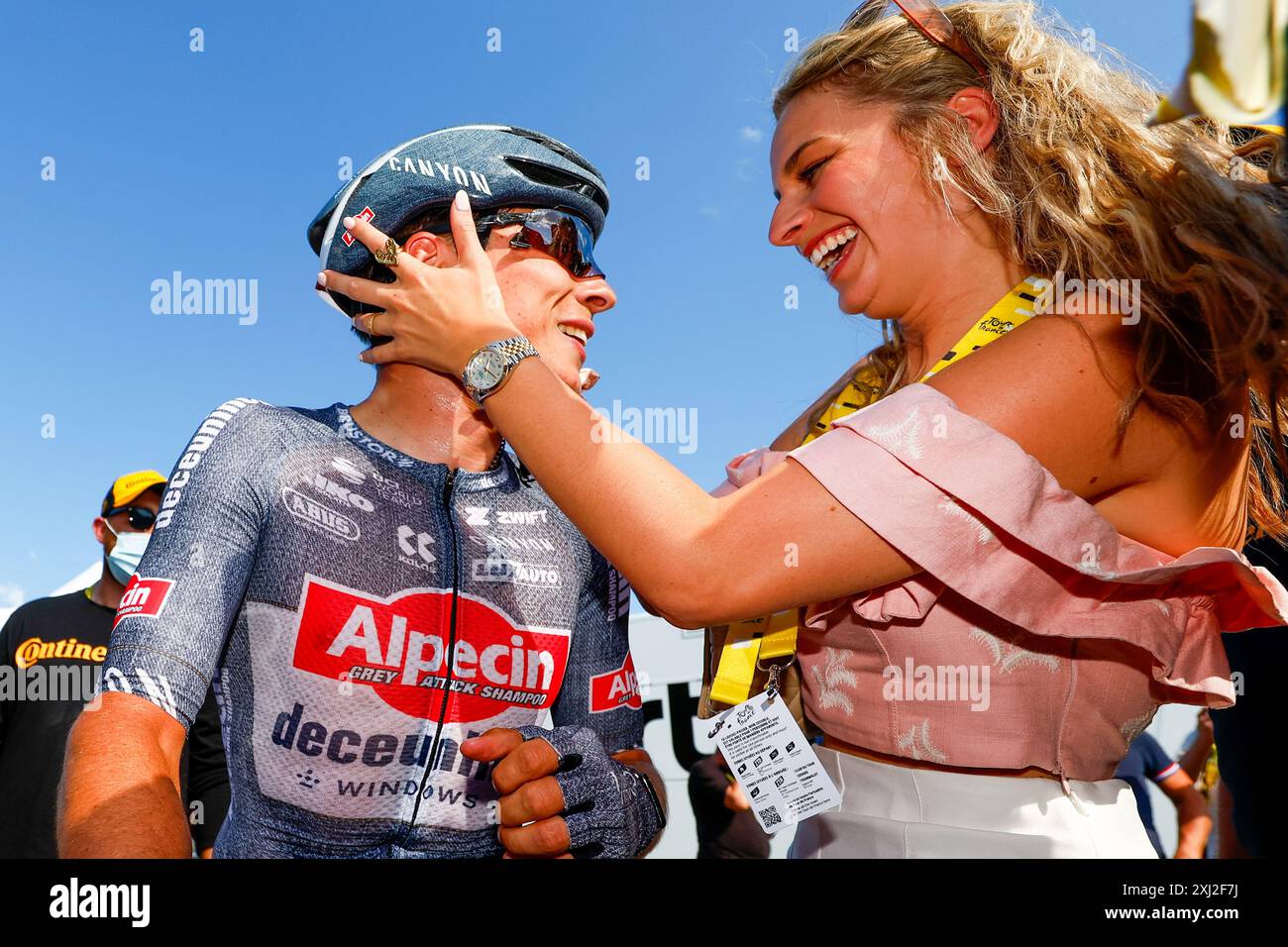 Nimes, France. 16th July, 2024. Belgian Jasper Philipsen of Alpecin ...
